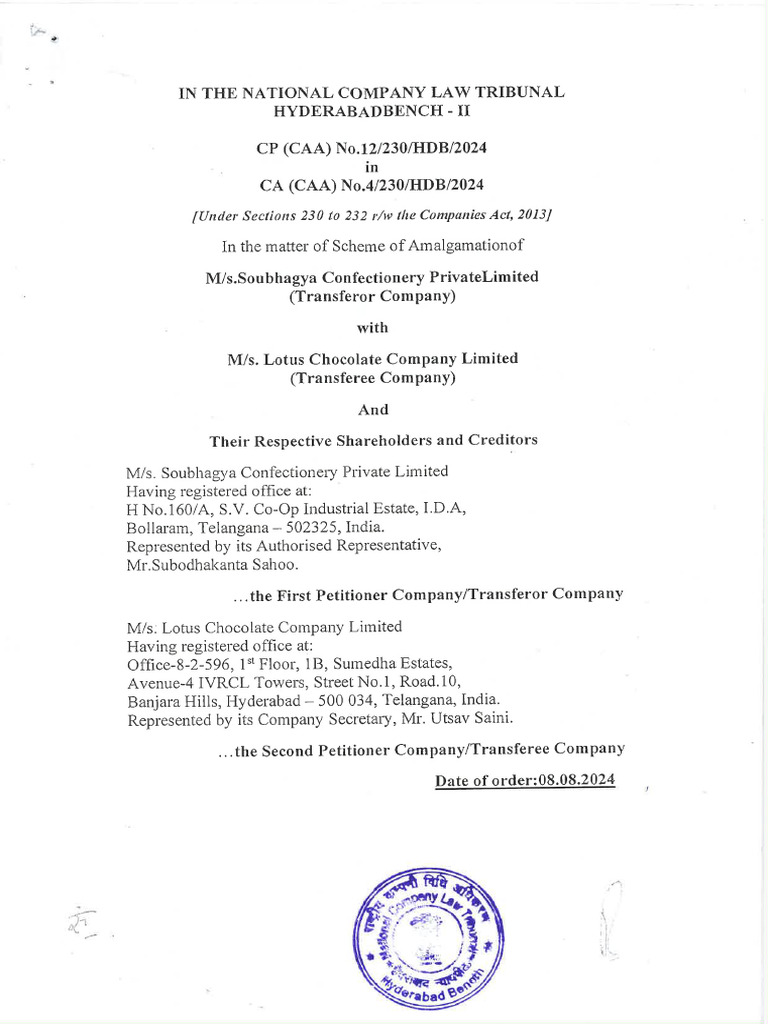 NCLT Order | PDF