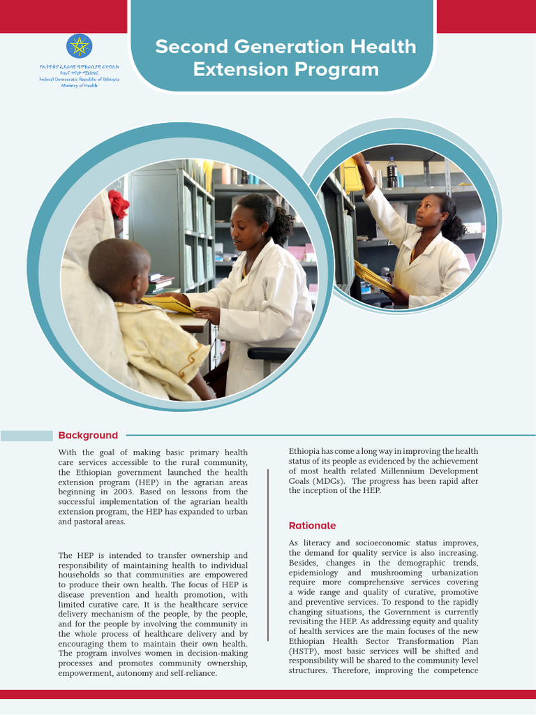 Ethiopia Second Generation Health Extension Program - HEPCAPS2 | PDF ...