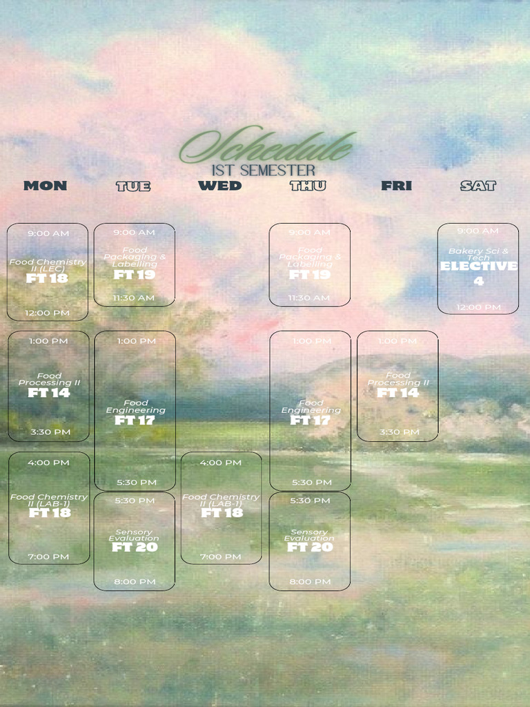 Copy of Schedule Wallpaper Template PDF | PDF