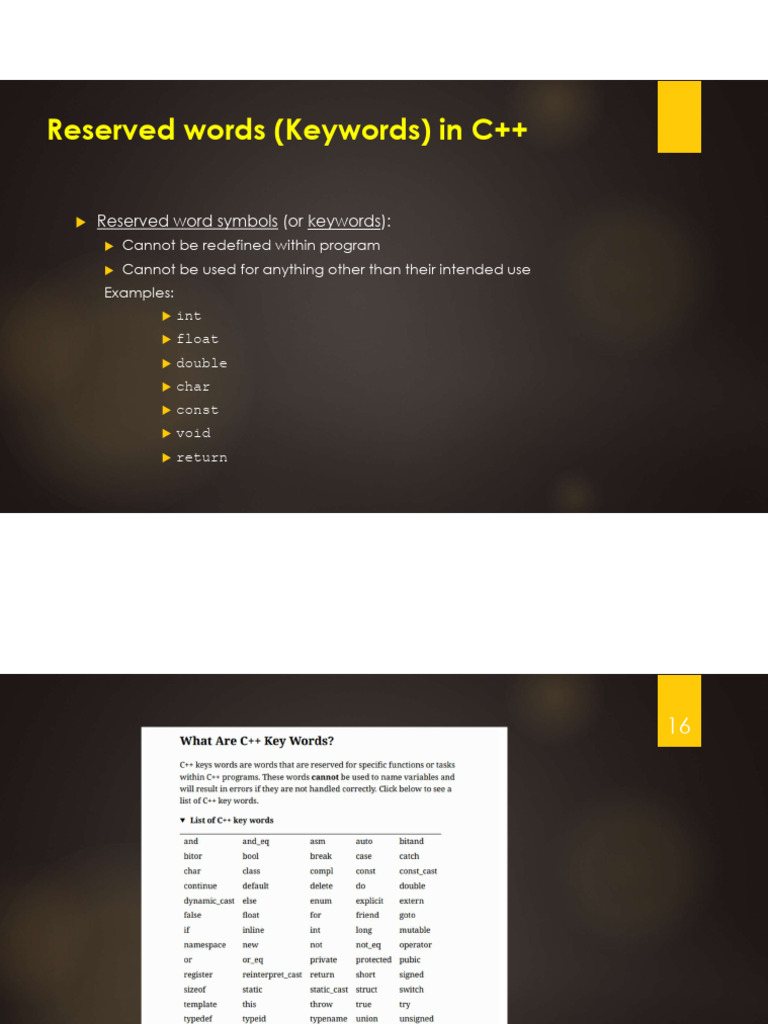 C Basics Keywords And Data Types Pdf
