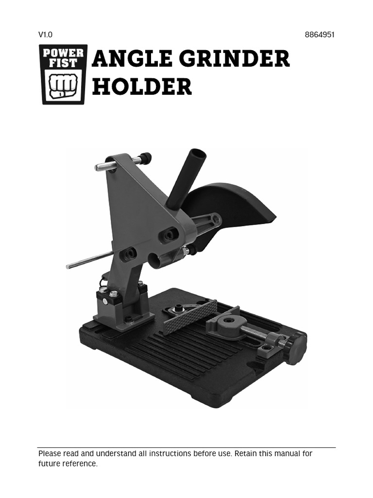 Angle Grinder Holder (Princess Auto) | PDF | Personal Protective ...
