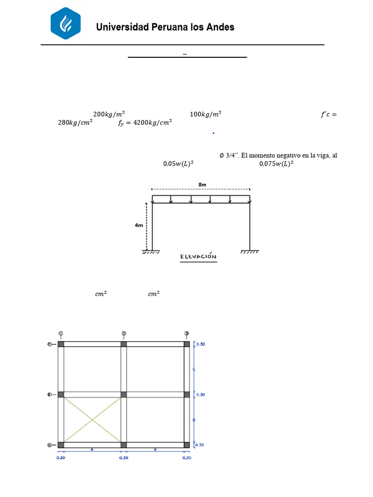 Solucionario Del Examen Parcial I | PDF | Viga (Estructura) | Ingeniería de Edificación