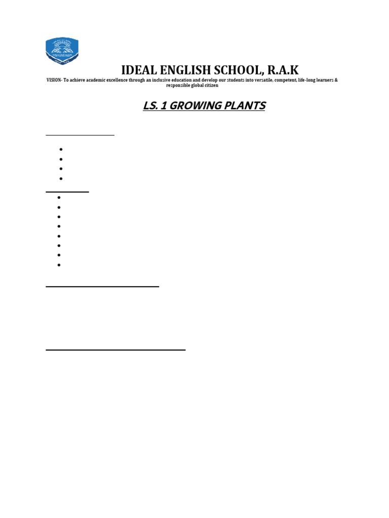 GR 5 Lesson 1 Notes | PDF | Seed | Germination