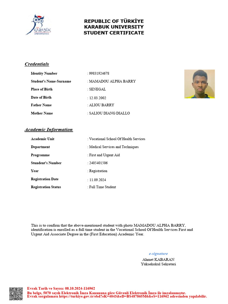 Preuve D'inscription | PDF