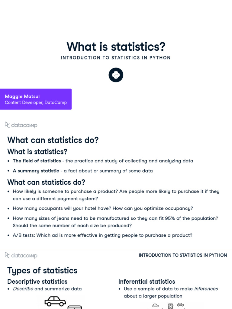 Lab 04 Handout | PDF | Statistics | Statistical Analysis