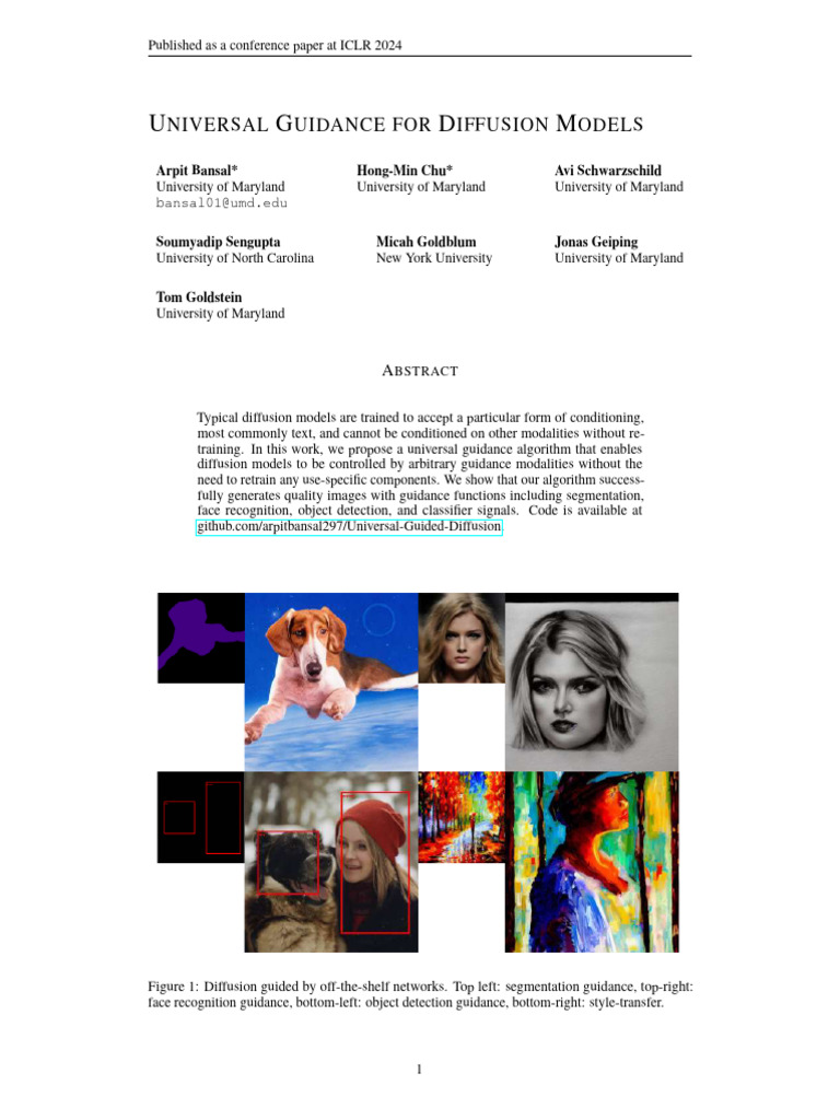 Universal Guidance For Diffusion Models | PDF | Image Segmentation | Mathematical Optimization