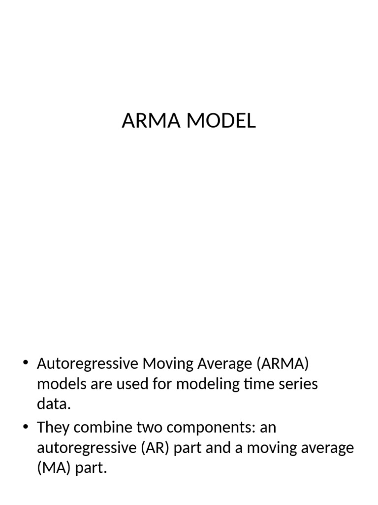 Arma Model | PDF | Teaching Methods & Materials | Technology & Engineering