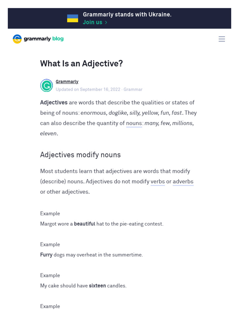 Adjectives Grammar Rules | PDF | Adjective | Adverb