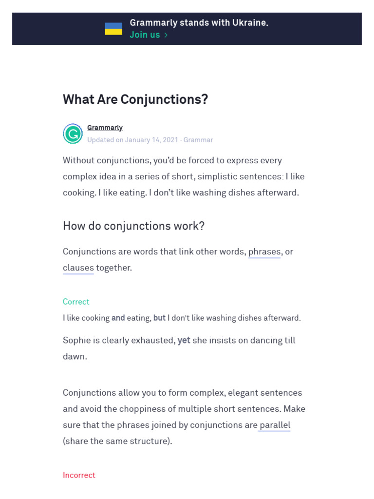 Conjunctions Grammar Rules | PDF | Semantic Units | Linguistic Typology