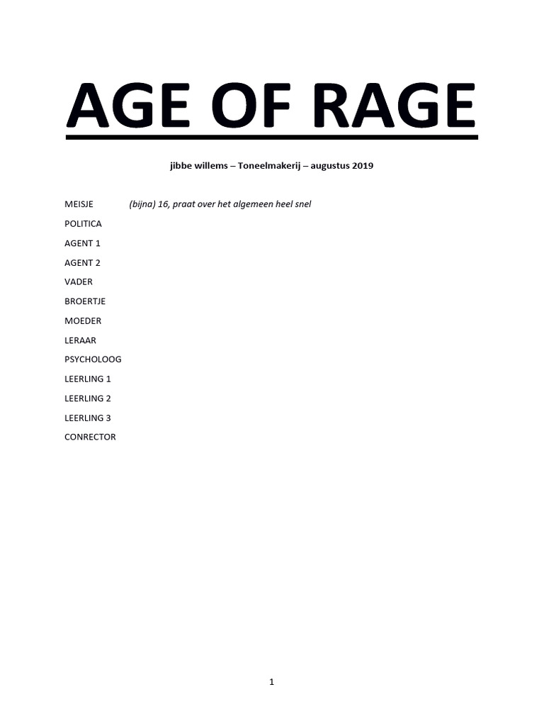 Age of Rage | PDF