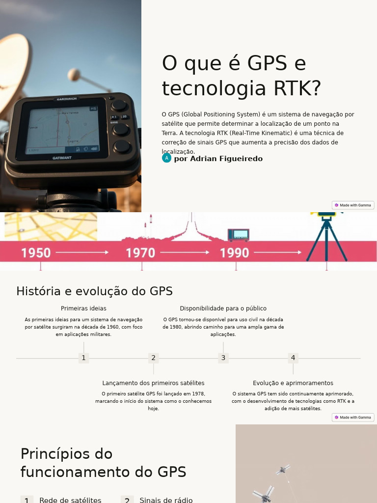 O Que e GPS e Tecnologia RTK | PDF | Sistema de Posicionamento Global (GPS) | Satélite