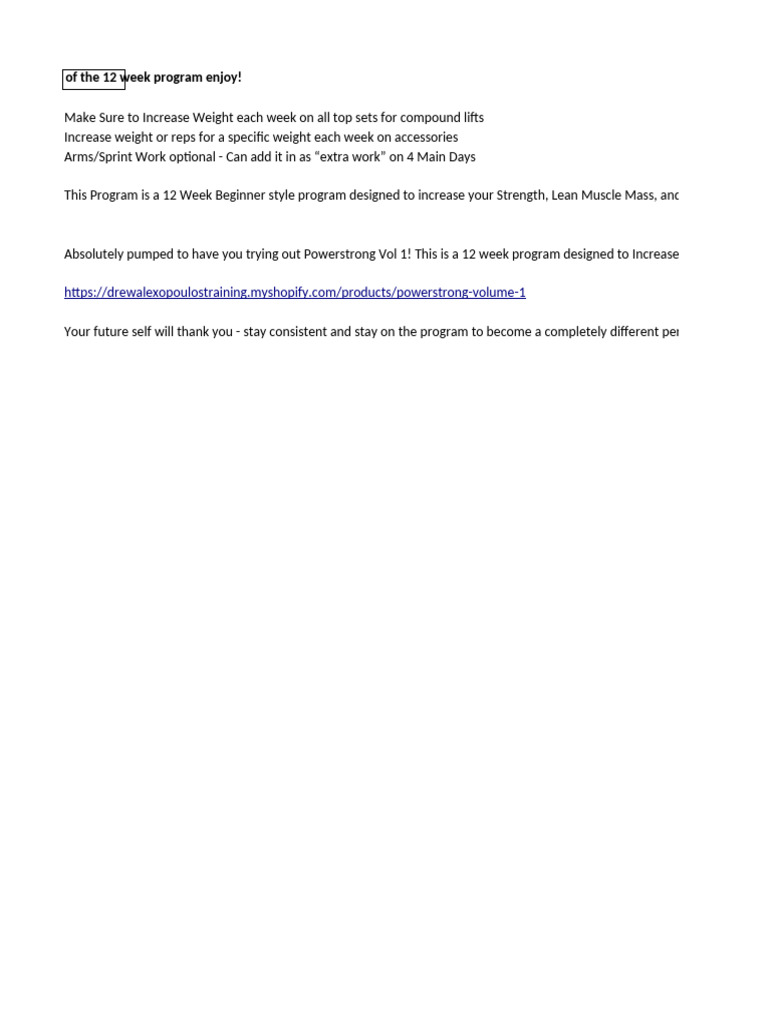 12_Week_Athletic_Program | PDF | Strength Training | Athletic Sports 12_Week_Athletic_Program | PDF | Strength Training | Athletic Sports