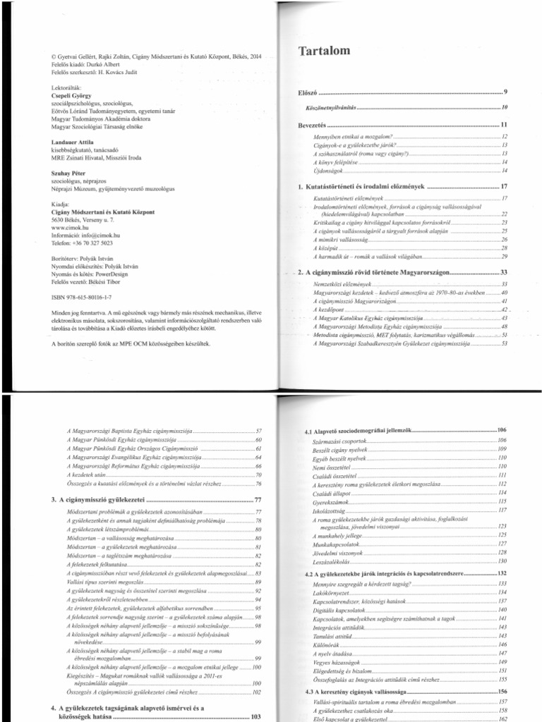 Gyetvai Gellért - Rajki Zoltán Cigánymissziós Mozgalmak Hatása ...