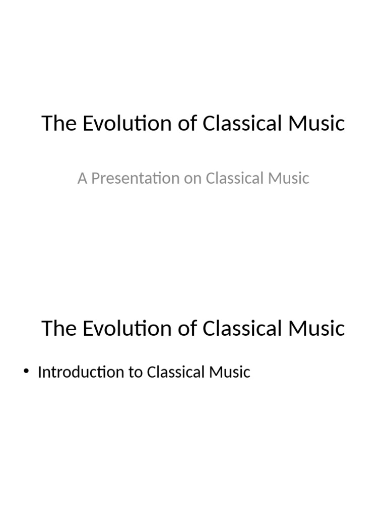 The Evolution of Classical Music | PDF | Social Science