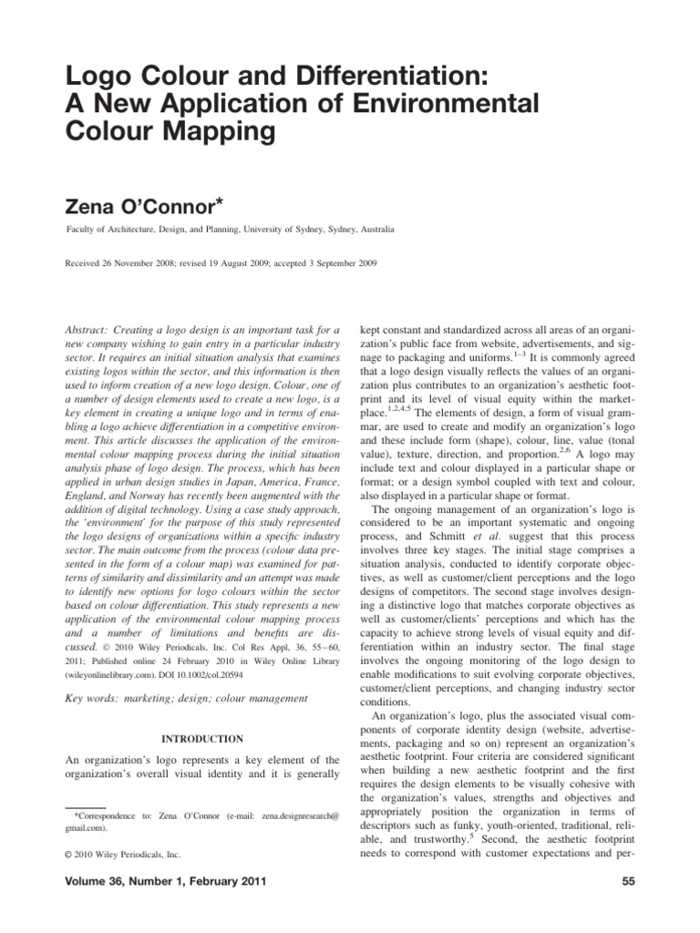 Logo Colour and Differentiation - A New Application of Environmental ...