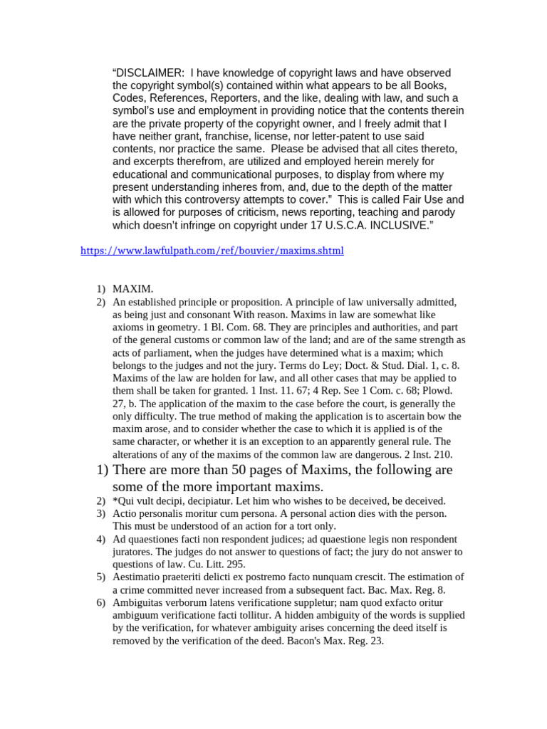 3 A. Maxims of Law (Sub Set) 2 | PDF | Copyright | Justice