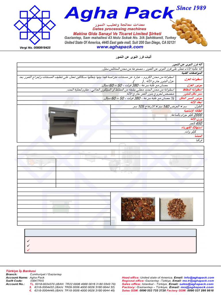 Dates Pitter Machines | PDF