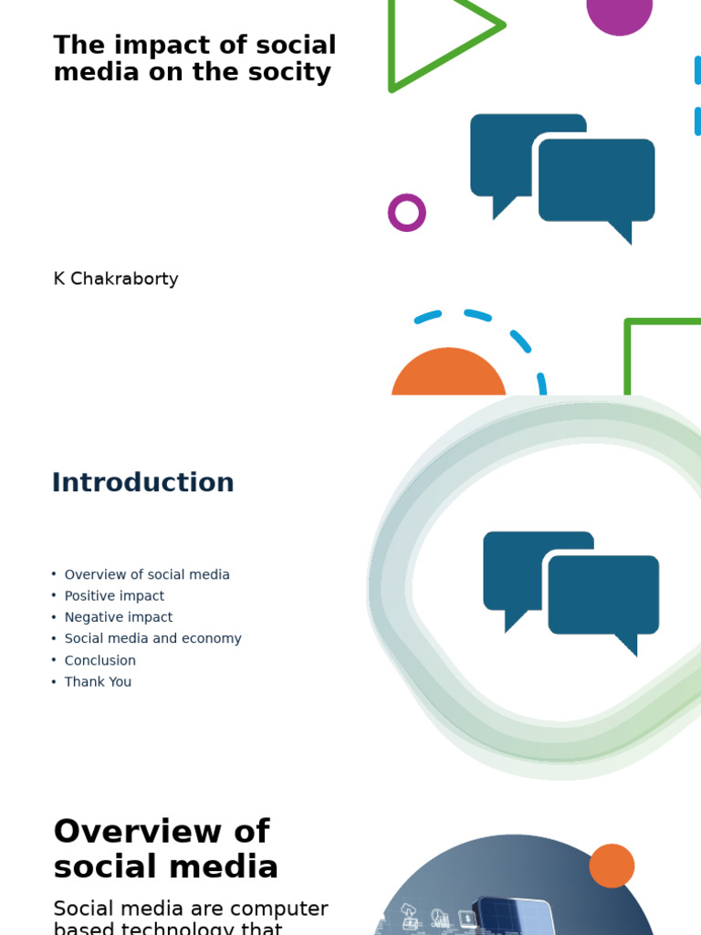 The Impact of Social Media On The Socity - PPTX 1 | PDF | Social Media ...