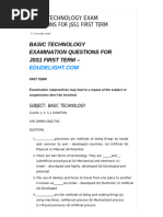 JSS2 Basic Technology Exam Questions 2024 | PDF | Circle | Wood