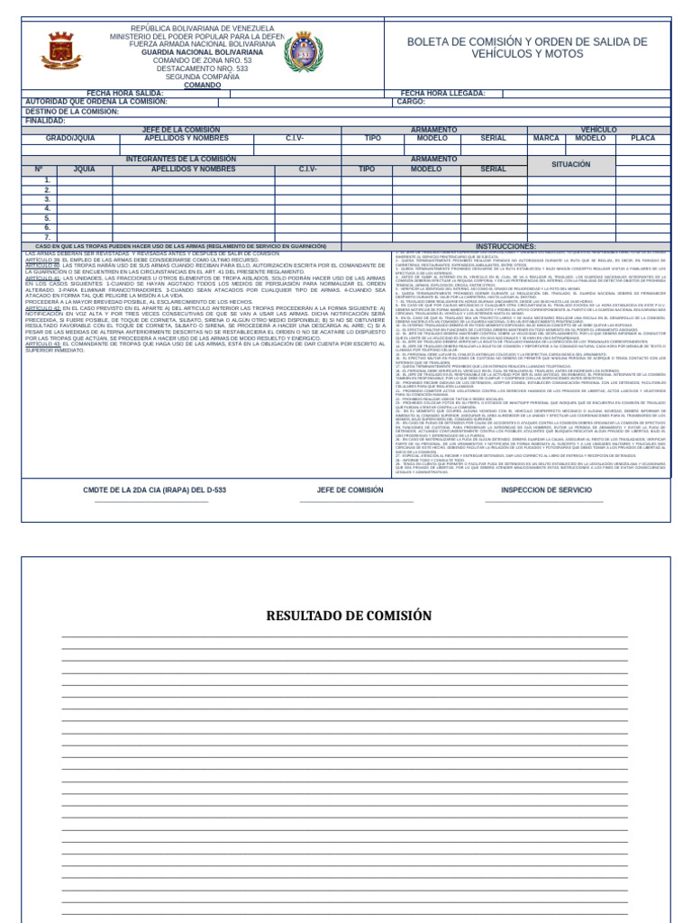 Boleta de Comision | PDF
