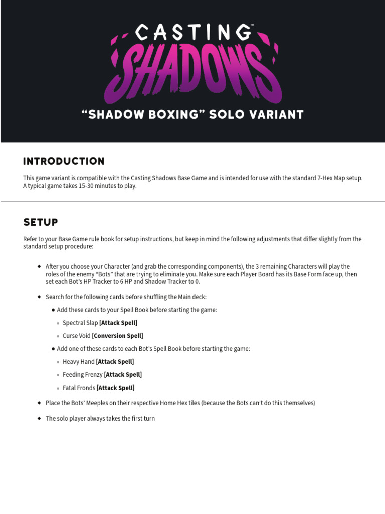 CS Rules Solo v3 Split v1 | PDF | Curse | Games Of Mental Skill