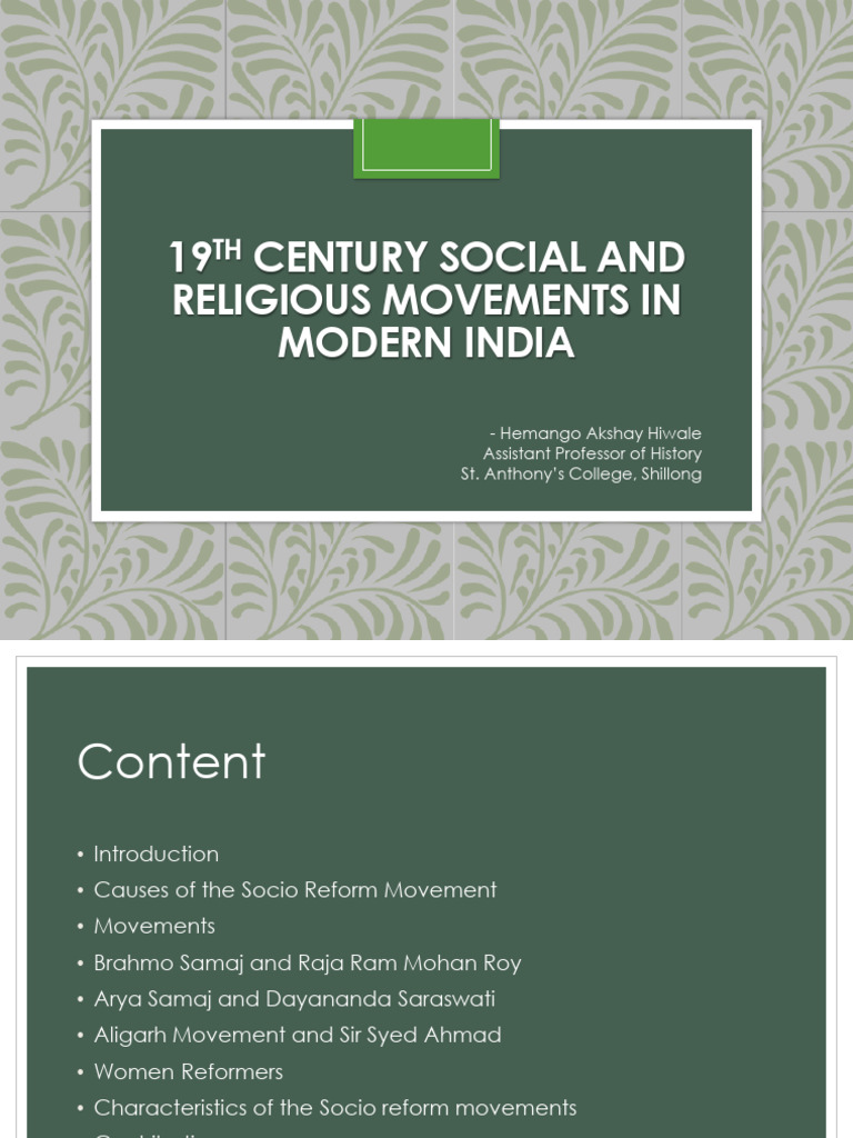 19th Century Social Reform Movements in India | PDF | Indian Religions