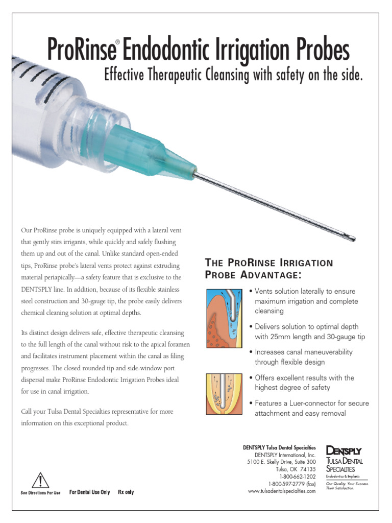 Endosontic Irrigation Probes | PDF | Dentistry Branches