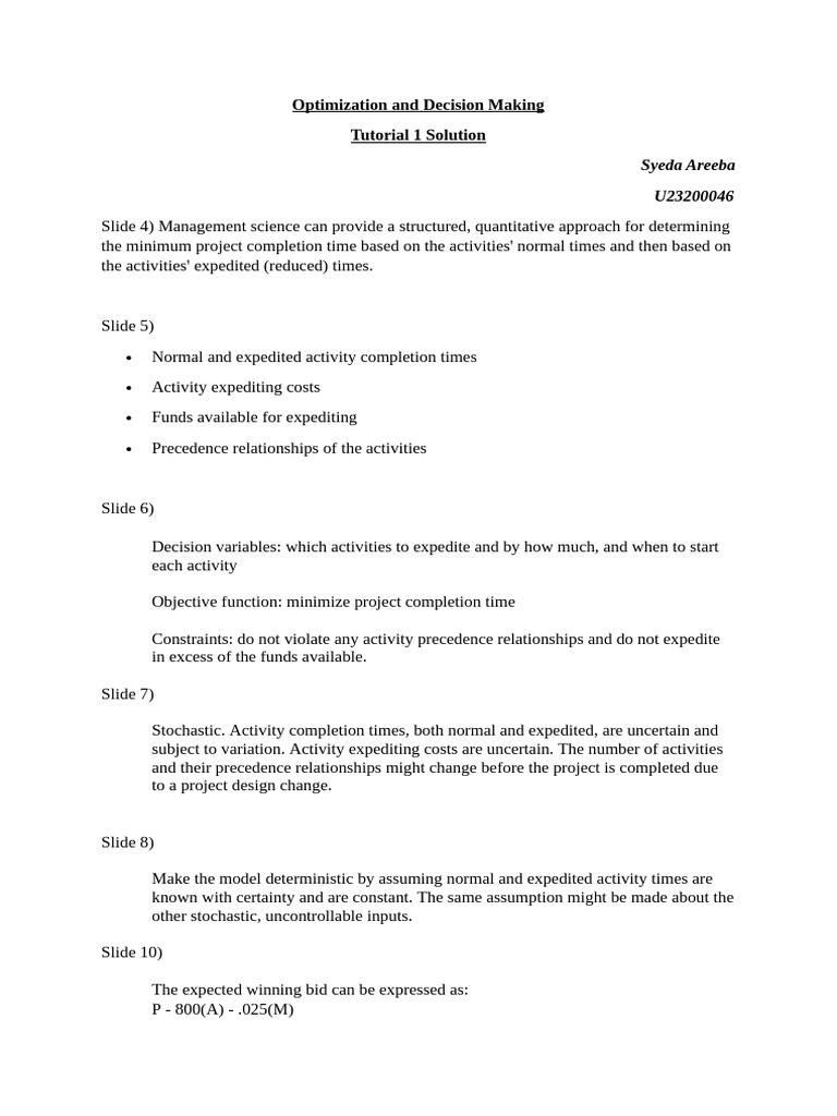 Tutorial 1 | PDF | Loss Function | Mathematical Optimization