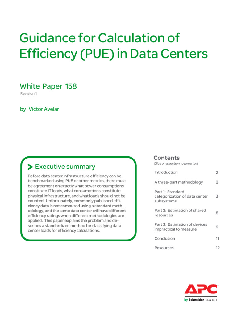 PUE Calculation Guidance for Data Centers | PDF | Data Center ...