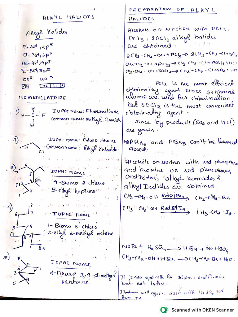 Alkyl Halides Organic Chemistry | PDF