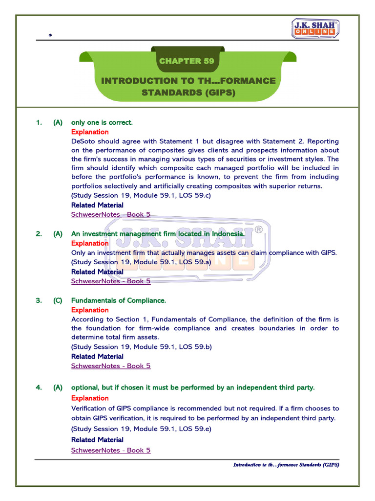Introduction To Th... Formance Standards GIPS 1 | PDF | Investment Management | Business