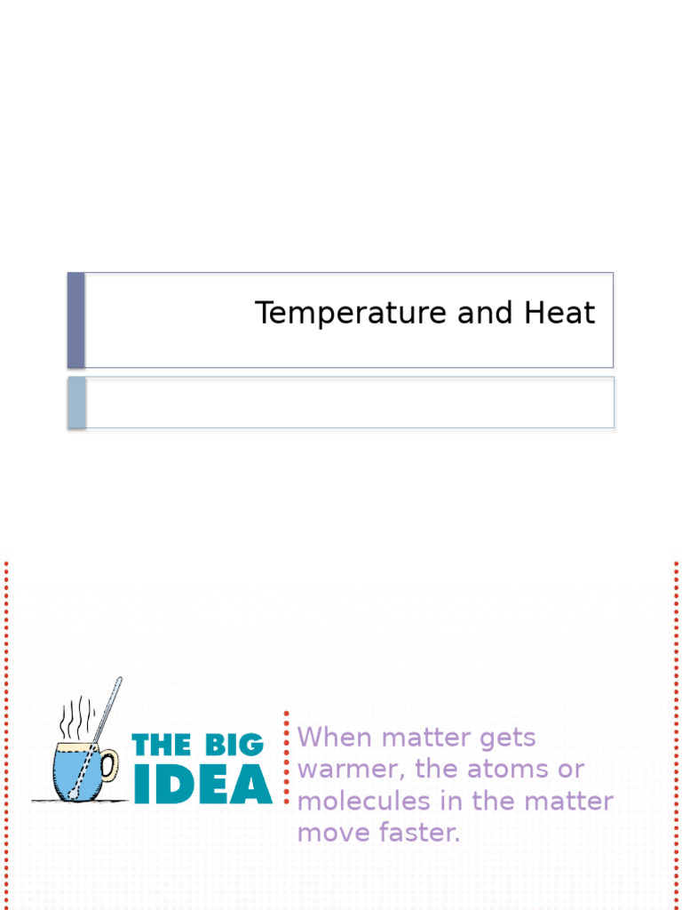 Understanding Temperature & Heat | PDF | Temperature | Heat