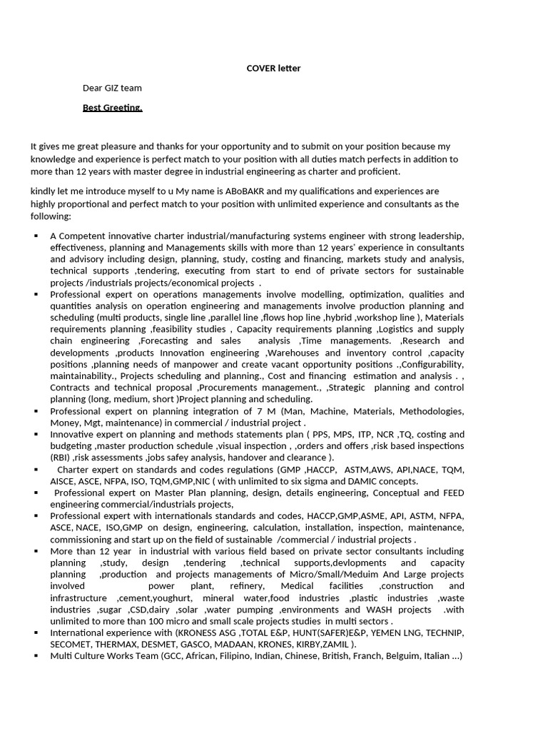 Motivation Letter | PDF | Logistics | Business