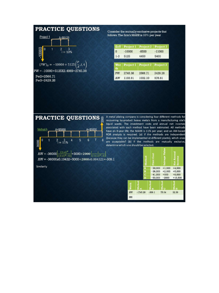 Lecture11 12 Comparing Alternatives | PDF