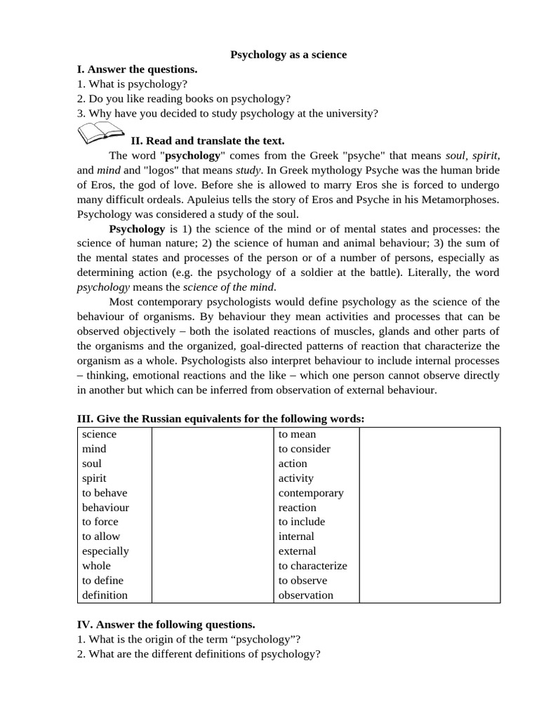 Psychology As A Science | PDF | Psychology | Mind