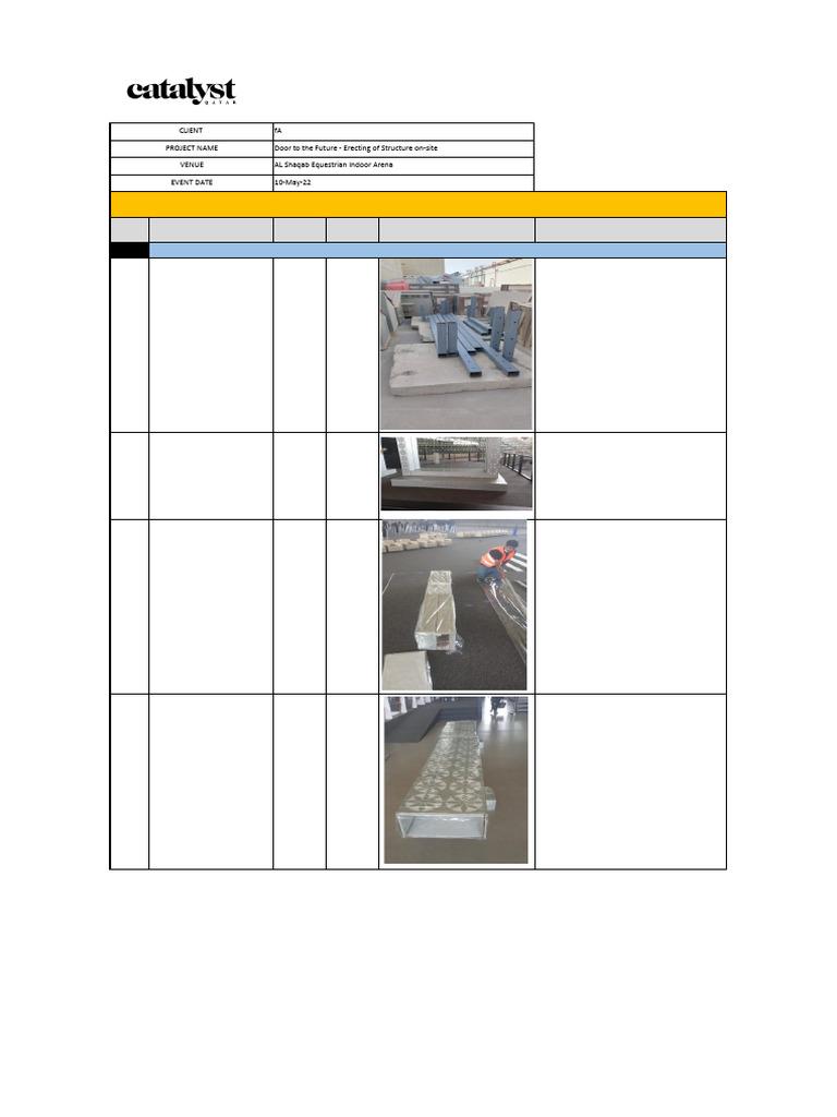 Event Structure Inventory and Recommendations | PDF | Door | Concrete