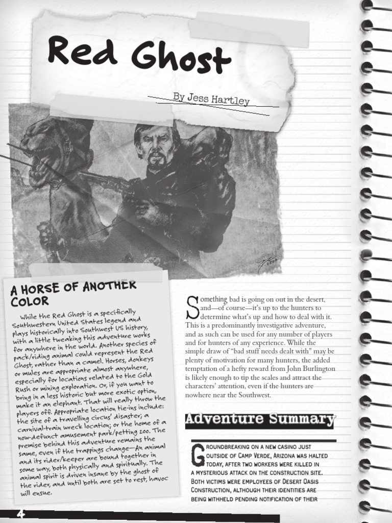 The Red Ghost Supernatural RPG | PDF | Ambulance | Emergency Medical ...