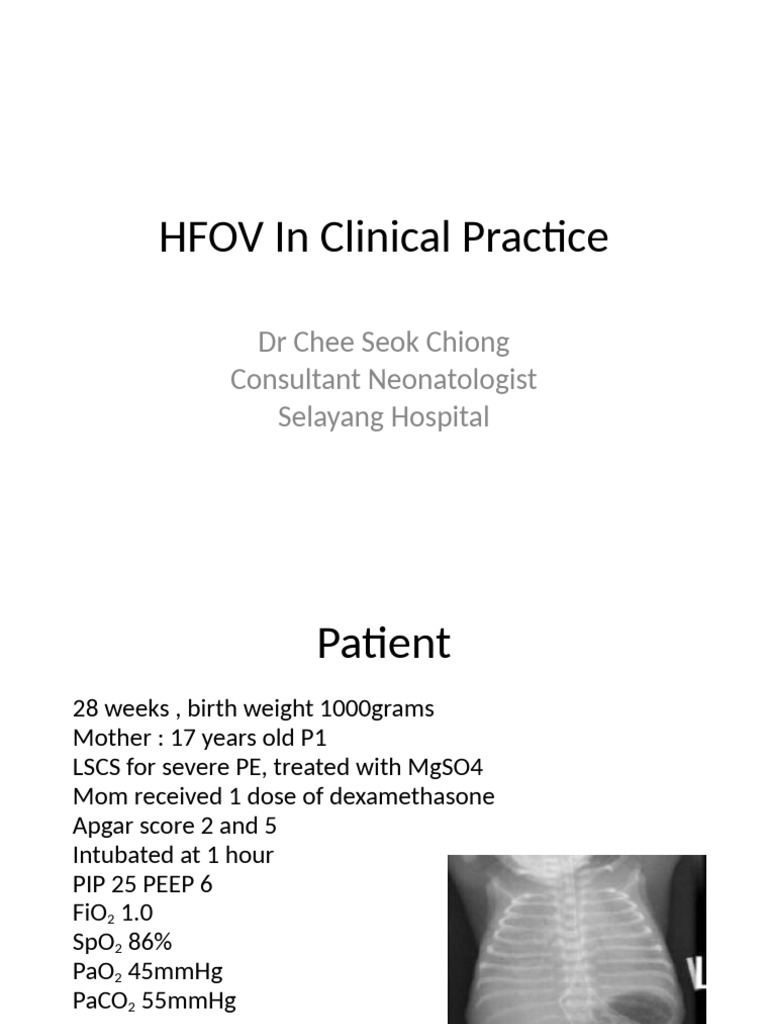 HFOV Techniques in Neonatal Care | PDF | Pulmonology | Respiratory System