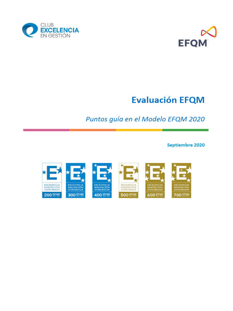 023 Puntos guía en el Modelo EFQM 2020 | PDF | Comportamiento | Evaluación