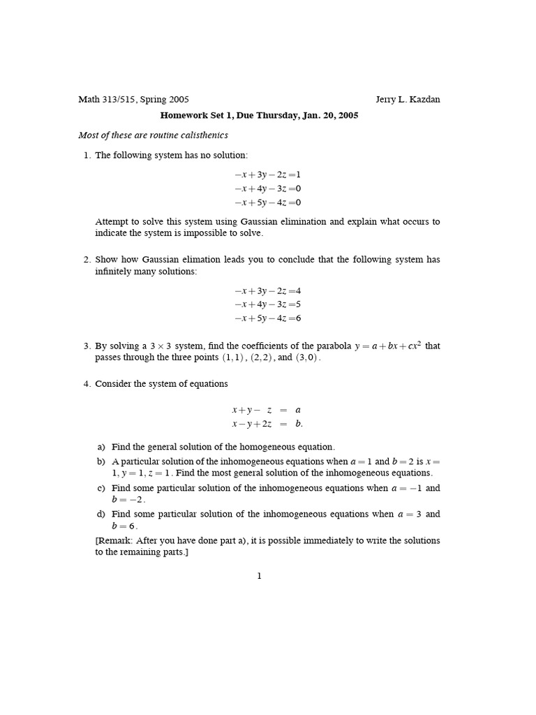 https:www2 Math Upenn Edu: Kazdan:313s05:hw:hw1 | PDF | Rotation ...