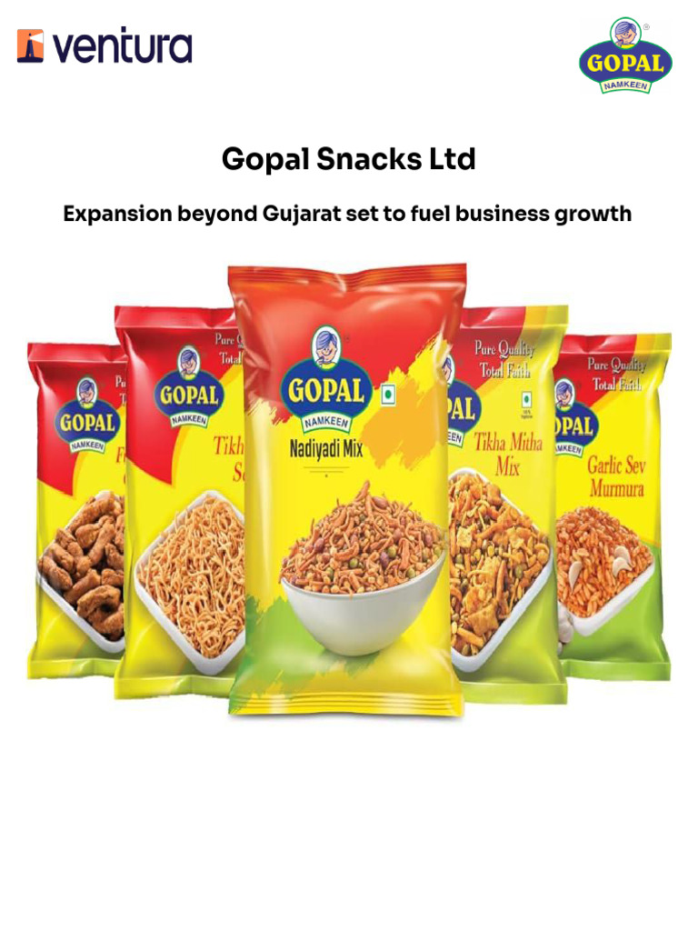 Gopal Snacks Initial (Ventura) | PDF | Price–Earnings Ratio | Valuation ...
