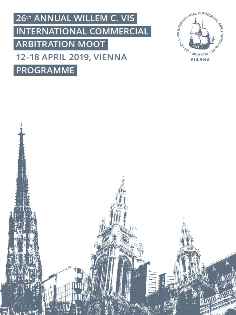 26th Vis Moot Program Brochure | PDF | Arbitration | Legal Education