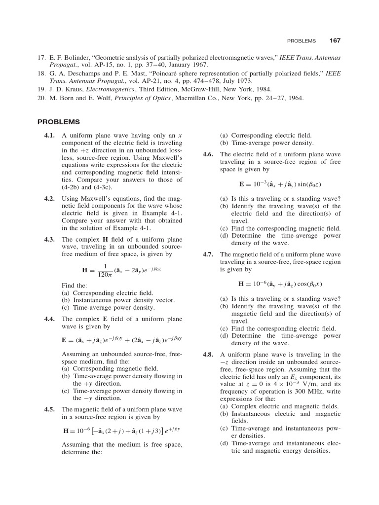 Balanis - Advanced Engineering Electromagnetics-0189-0193 | PDF | Polarization (Waves) | Waves