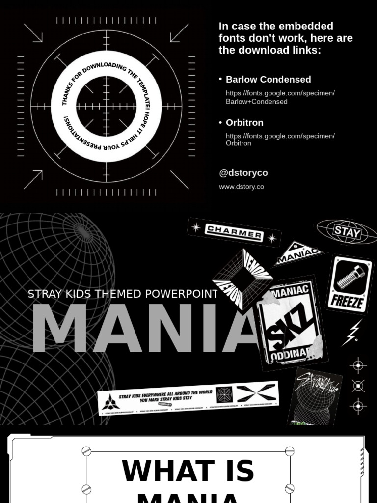 Stray Kids Mania PowerPoint Template | PDF | Mania | Bipolar Disorder