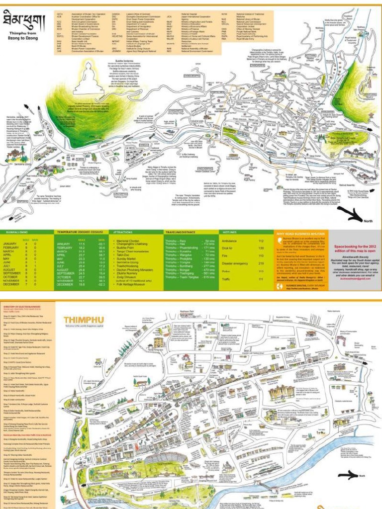 Tourist Map of Thimphu | PDF