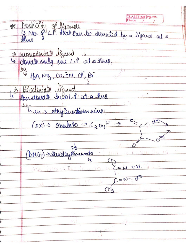 Ligand Denticity | PDF