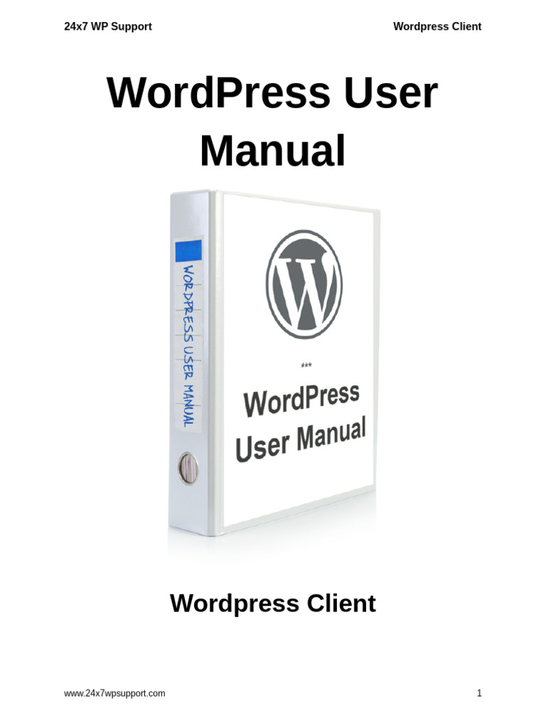 Wordpress User Manual-1673120192210 | PDF | Word Press | Html