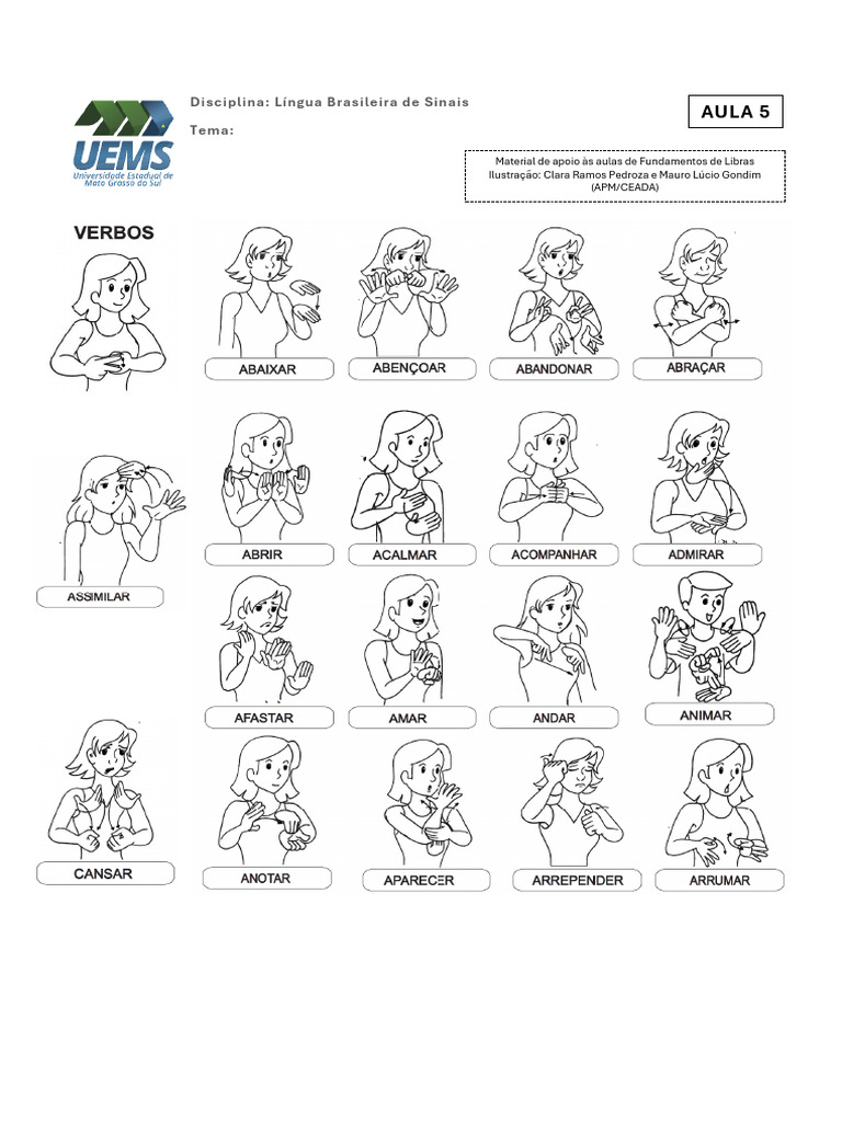 Aula 4 - Verbos em Libras | PDF