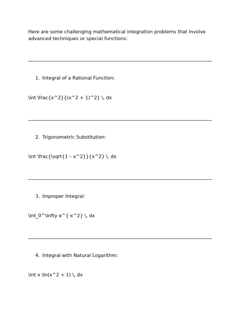 Integration Mathematics | PDF | Teaching Methods & Materials | Science ...