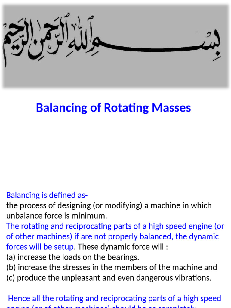 4 (A) Updated Balancing Rotating 2020 | PDF | Rotation Around A Fixed Axis | Rotation
